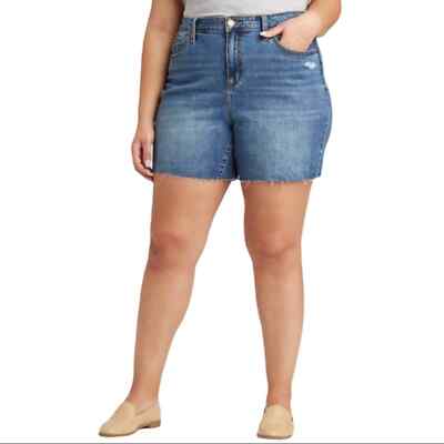 Universal Thread High Rise Boyfriend Jean Shorts Medium Wash Womens 22W ...