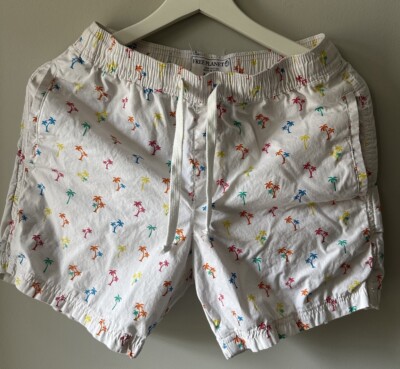 Free Planet Shorts Men XS Tropical Palm Trees Slash Pockets | eBay