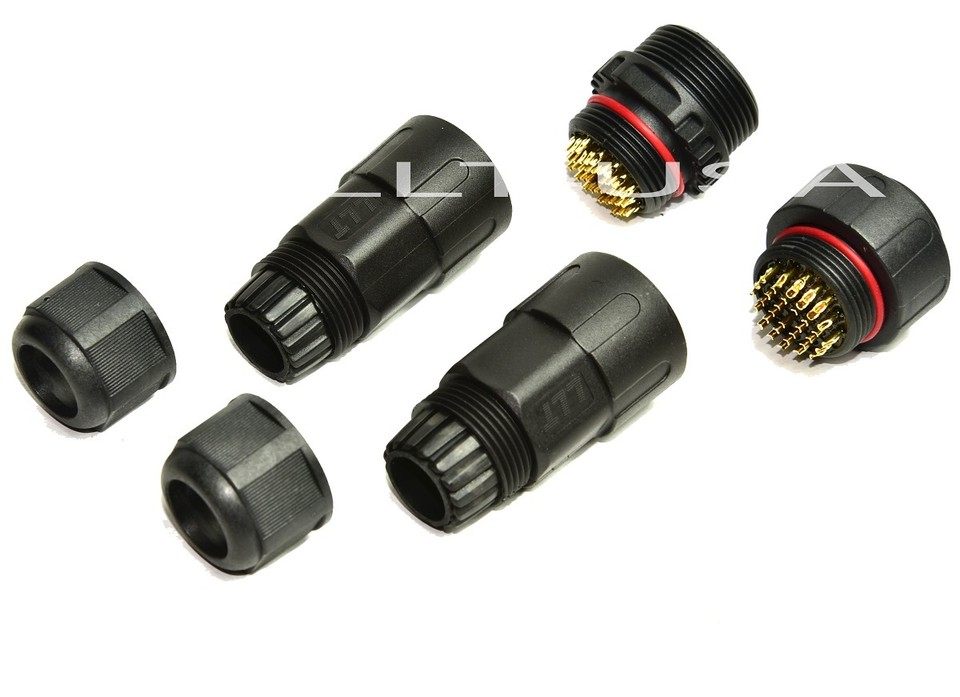 Waterproof Connector LLT-USA M29 IP68 36 Pin Field Assembly Male and ...