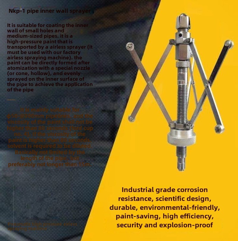 Sanding Pipe Bore Spraying Paint Inside Wall Sprayer Descaling Machine ...