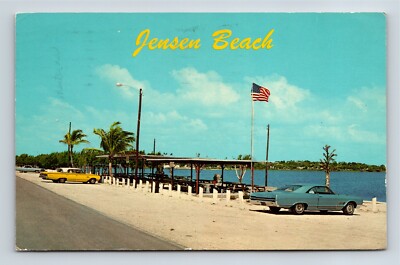 The Pavilion On Causeway Bridge To Jensen Beach Florida Chrome Postcard ...