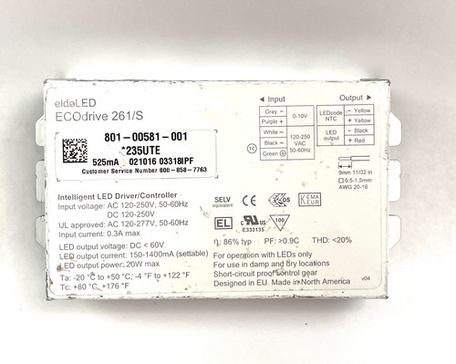 EldoLED Intelligent LED Driver/ Controller ECOdrive 261/S USED | eBay