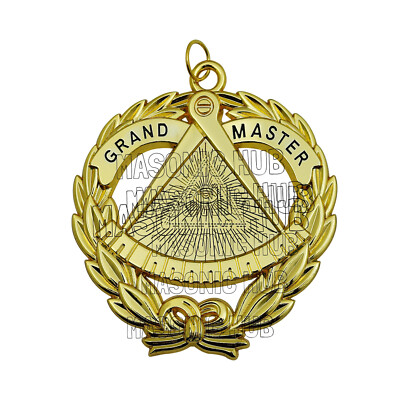 Grand Lodge Master's Masonic Collar Jewel: Gold-Plated Emblem of ...