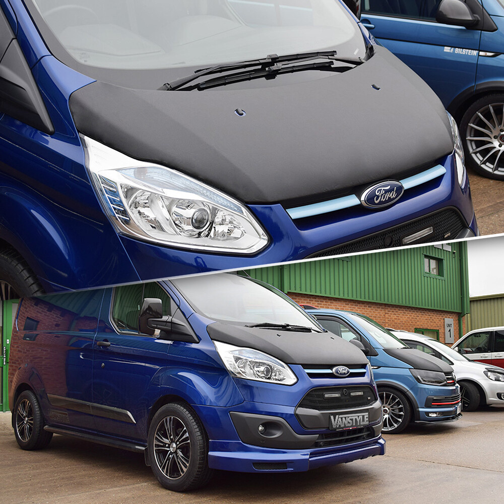 FITS FORD TRANSIT CUSTOM FULL BONNET BRA TOP QUALITY FIT PROTECTOR ...