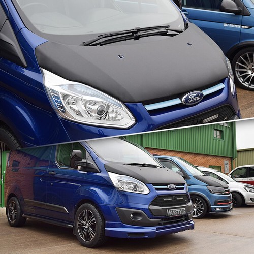 FITS FORD TRANSIT CUSTOM FULL BONNET BRA TOP QUALITY FIT PROTECTOR ...