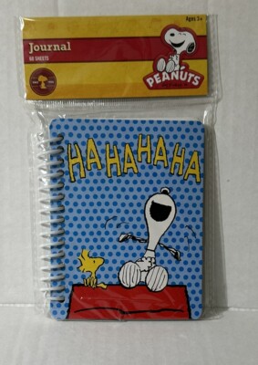 New-Peanuts -Snoopy/Woodstock-Hahahaha -Mini Journal 60 page Spiral ...