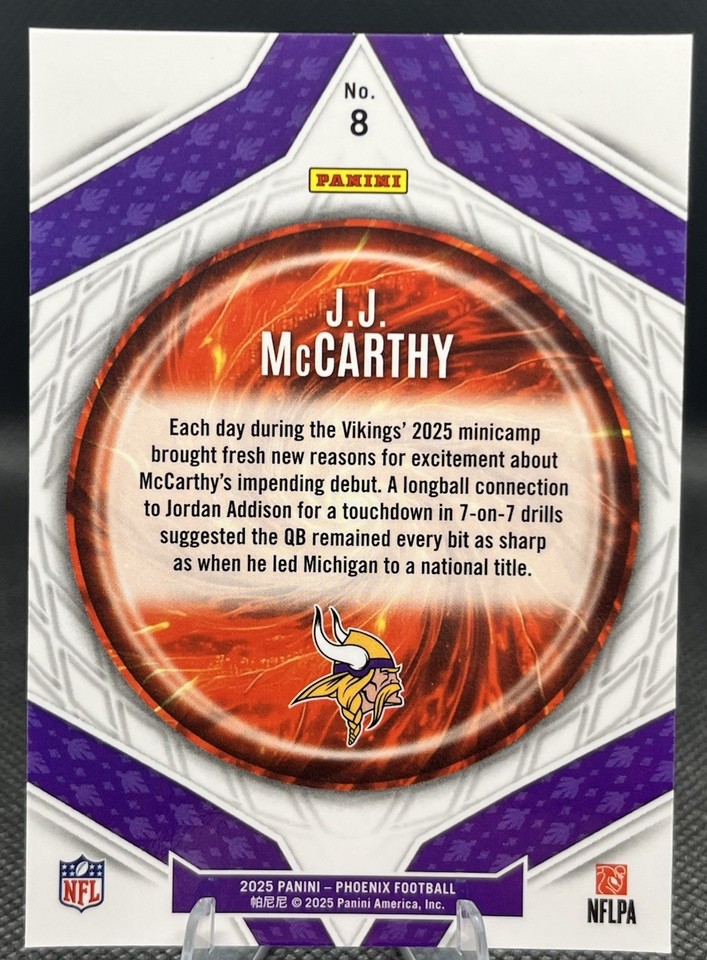 2025 Panini Phoenix - Paragon J.J. McCarthy #8 | eBay UK