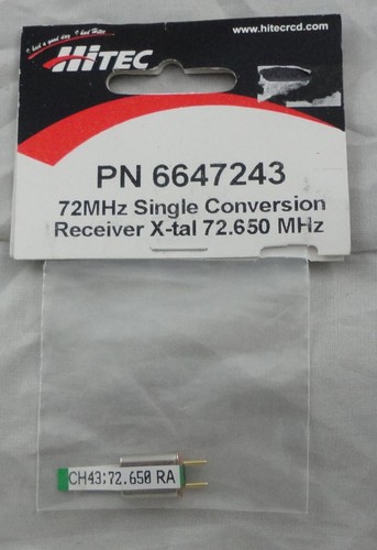 Hitec 72Mhz AM/FM Single Conversion Receiver Crystal CH43 72.650Mhz ...