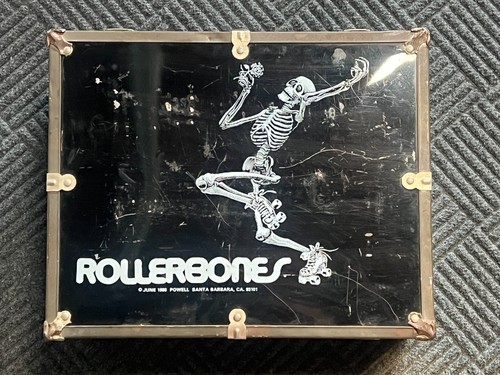 Vintage 1980 Roller Bones Skating Skateboard Powell Case Derby box skeleton RARE | eBay