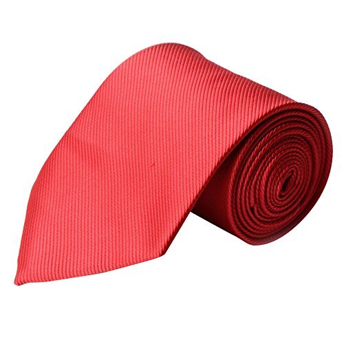 Mens Solid Polyester Textile Neckties Pure Color Neck Ties Red | eBay