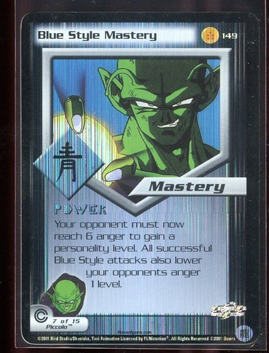 Blue Style Mastery Foil Limited 149 LP/Pl DBZ Dragon Ball Z TCG Score ...
