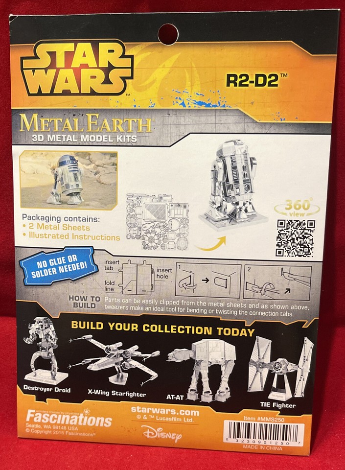 Star Wars Metal Earth 3D Metal Model Kits R2 D2 360 View | eBay