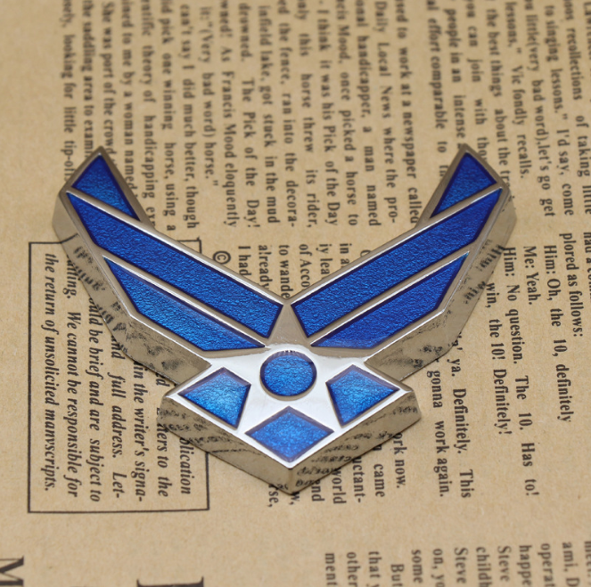 2pcs 3D Metal U.S. Air Force USAF Wings Car Trunk Emblem Badge Decals ...