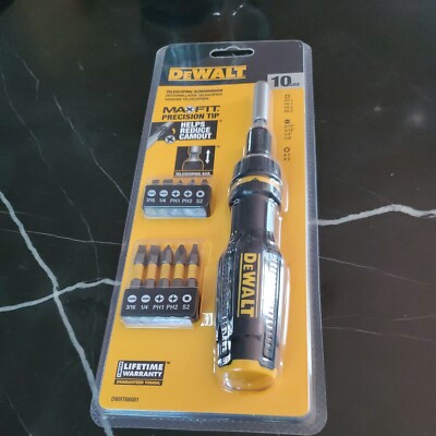 DeWALT MAX-FIT TELESCOPING / RATCHETING MULTI-BIT SCREWDRIVER Bi ...
