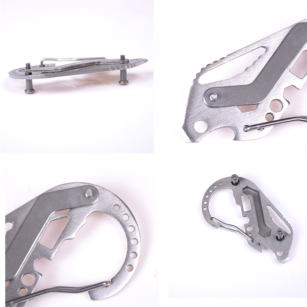 Multi Tool Key Holder Wrench Quickdraw Carabiner Stainless With Bottle ...