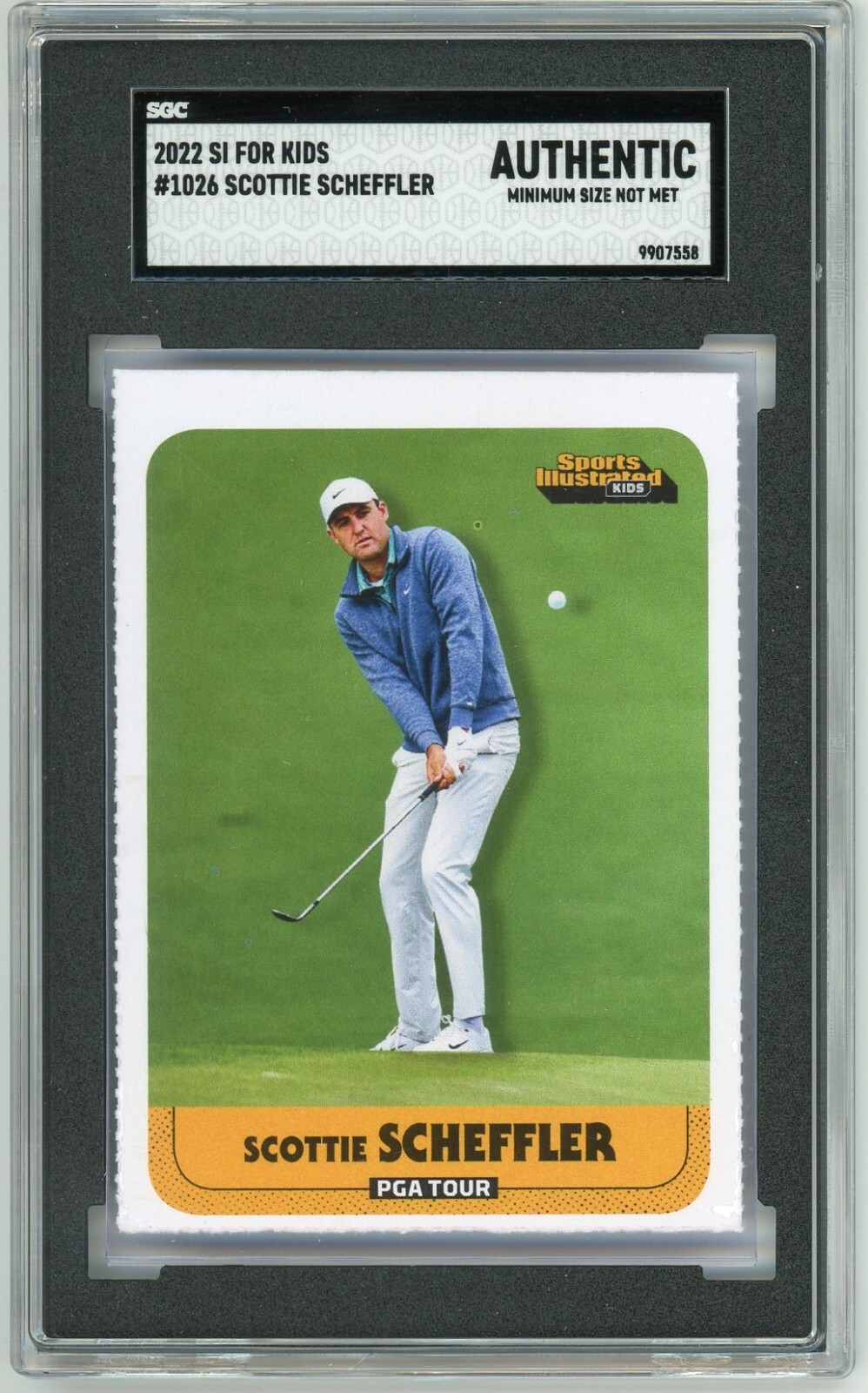 2022 Sports Illustrated For Kids Scottie Scheffler #1026 SGC Authentic ...