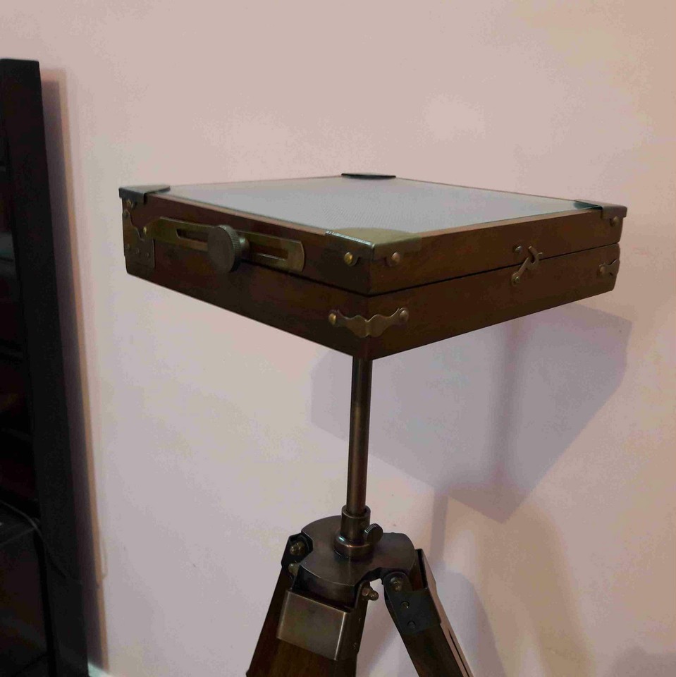 Vintage Style Antique Folding Camera With Wooden Tripod | eBay
