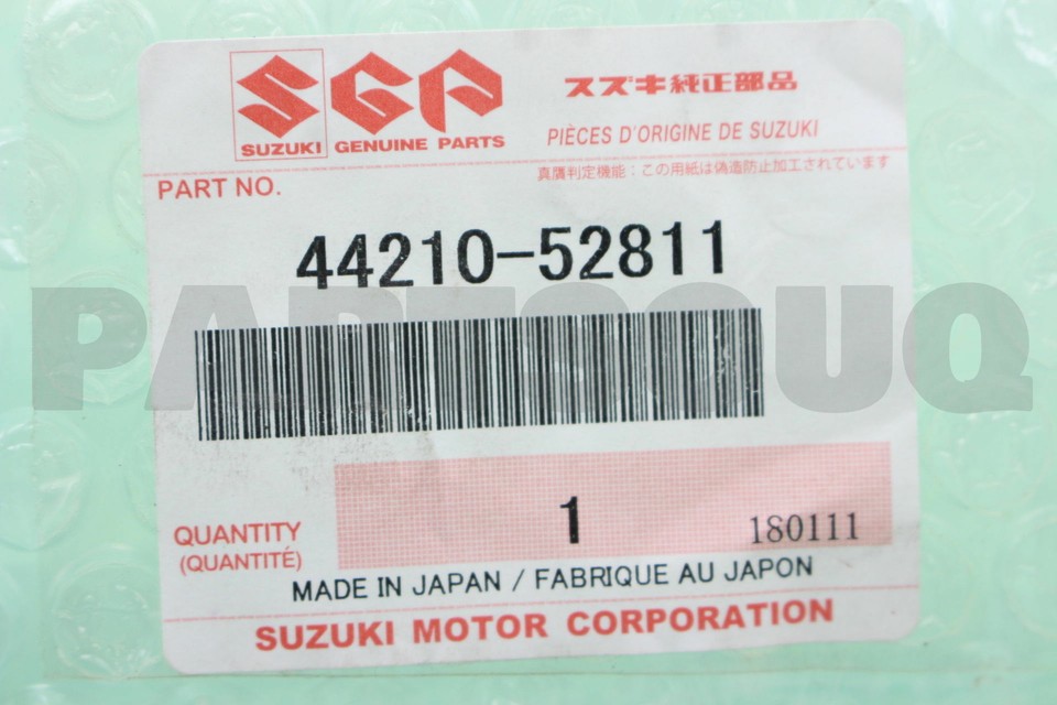 4421052811 Genuine Suzuki SHAFT, REAR AXLE RH 44210-52811 | eBay