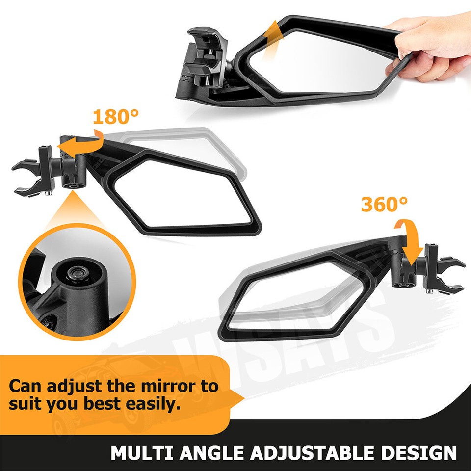 2019-2025 UTV Shatter-proof Adjustable Side Mirrors For Honda Talon ...