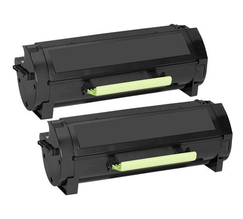 2 BLACK High Yield Non-OEM Toners 502H for LEXMARK MS310d MS310dn ...