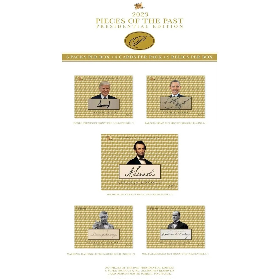 2023 - 2024 PIECES OF THE PAST Presidential Edition HOBBY BOX Factory ...