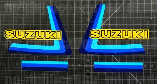 79' 1979 RM100 RM125 tank 4pc autocollant adhesiv graphic decal ...