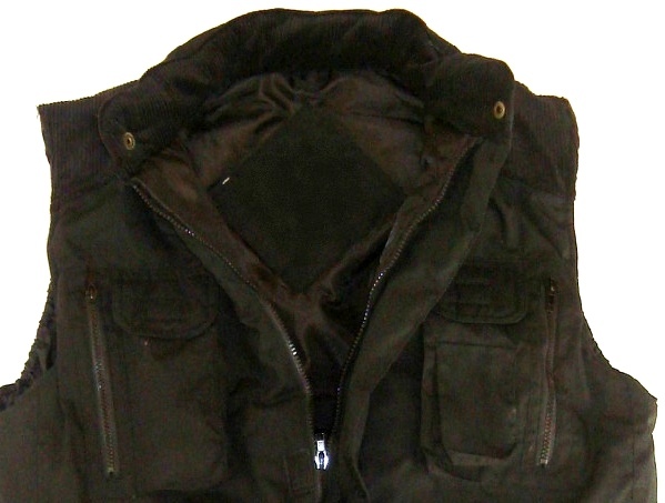 ULTIMATE BODYWARMER mens large black padded gillet coat multi pocket ...