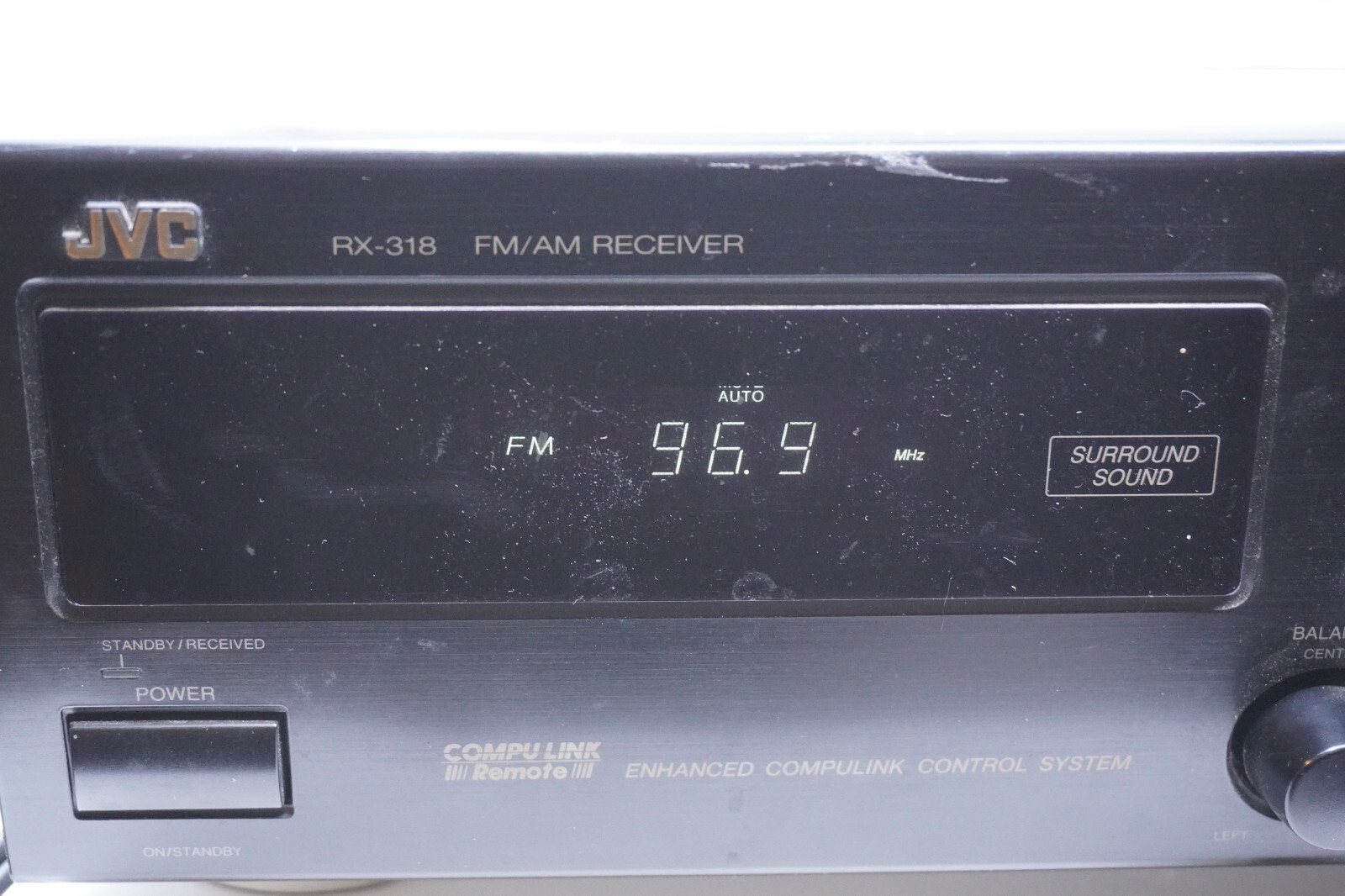 JVC RX-318BK Vintage 2 Channel Stereo Receiver 110 Watts Per Channel ...