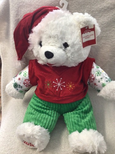 2016 SNOWFLAKE TEDDY BEAR RED VEST GREEN PANTS & HAT 18 IN BRAND NEW | eBay