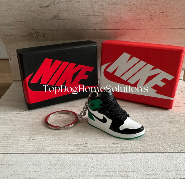 Mini Nike Keyring Sneakers 🔥3D Jordan 1 keychain Trainer Sports Shoe ...
