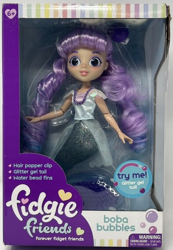 Fidgie Friends Boba Bubbles, Mermaid Fashion Doll with Fidget Toy ...