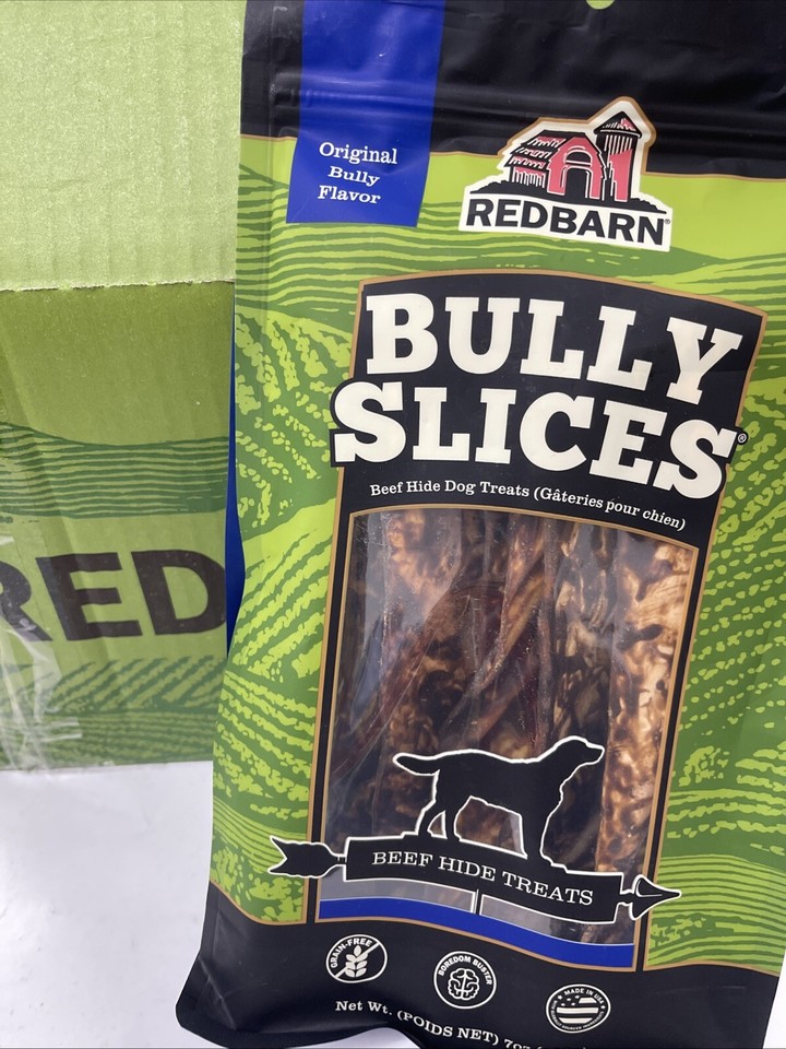 4 Bags (7 oz each) RedBarn Bully Slices Beef Hide/Liver/Pizzle Dog ...