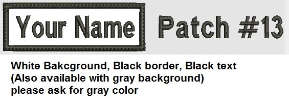 BEST SELLING 3x1 SIZE Custom NAME TAG Embroidered "Iron on", USA FAST ...