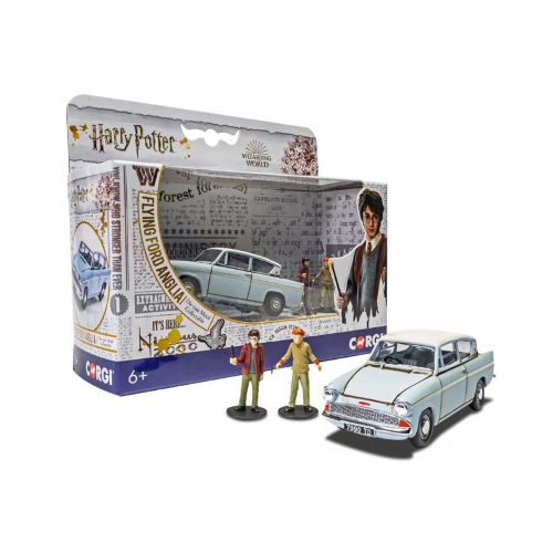 HARRY POTTER MR WEASLEYS FORD ANGLIA 1960 + HARRY AND RON FIGURES 1:43 ...
