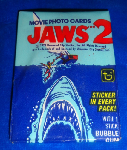 1978 Topps JAWS 2 Movie Trading Cards Wax Pack as pictured Gum Intact ...