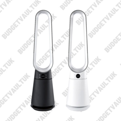 Silvercrest Bladeless Tower Floor Fan LED Display Timer 20 Speed 120 ...