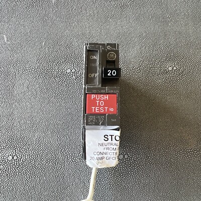 GE Circuit Breaker GE THQL1120GF 20 Amp 1 Pole 120V GFCI | eBay