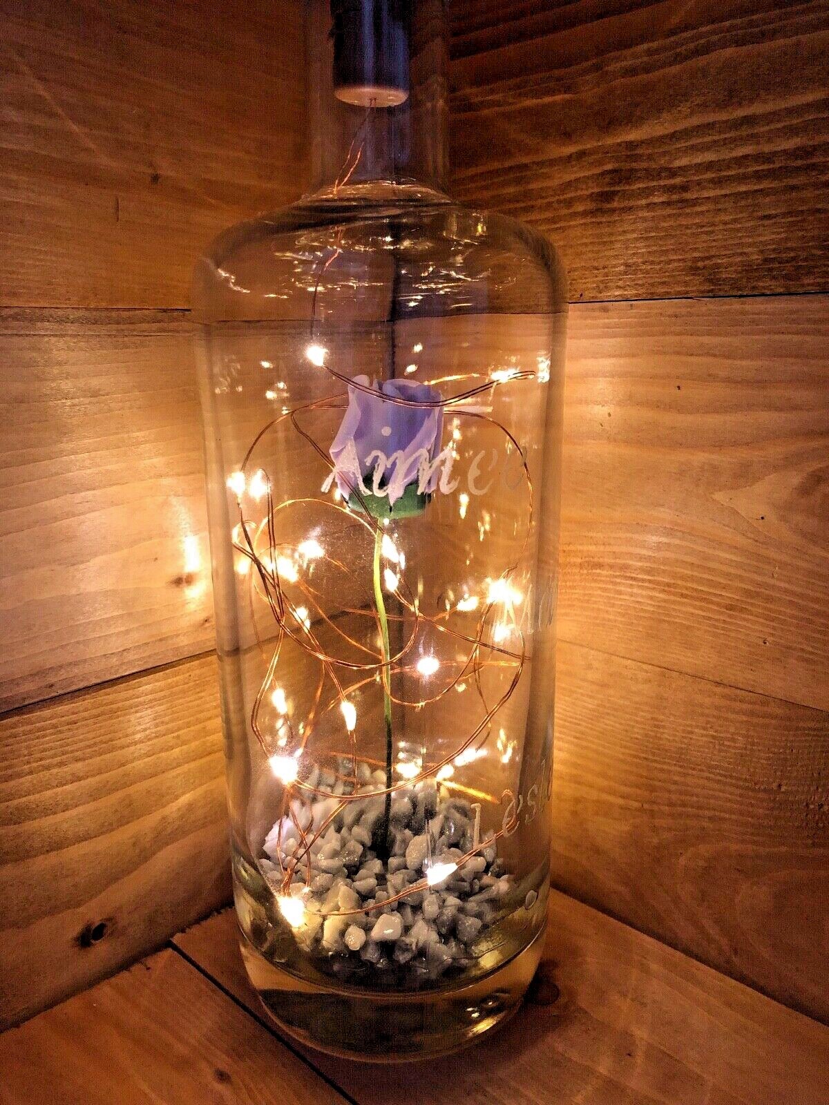 LED Glass Forever Rose Light Up Wedding Party Gift Lantern Table ...