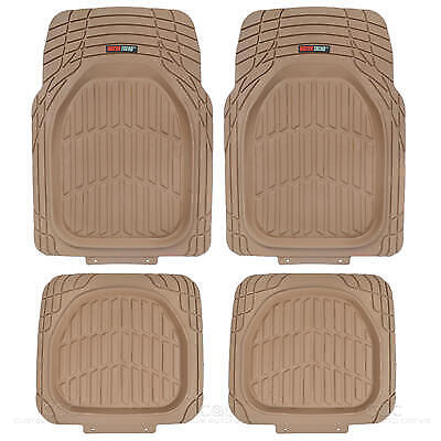 Beige Deep Dish All Weather HD Rubber Mats Pack, 5pc Floor Liners Cargo ...