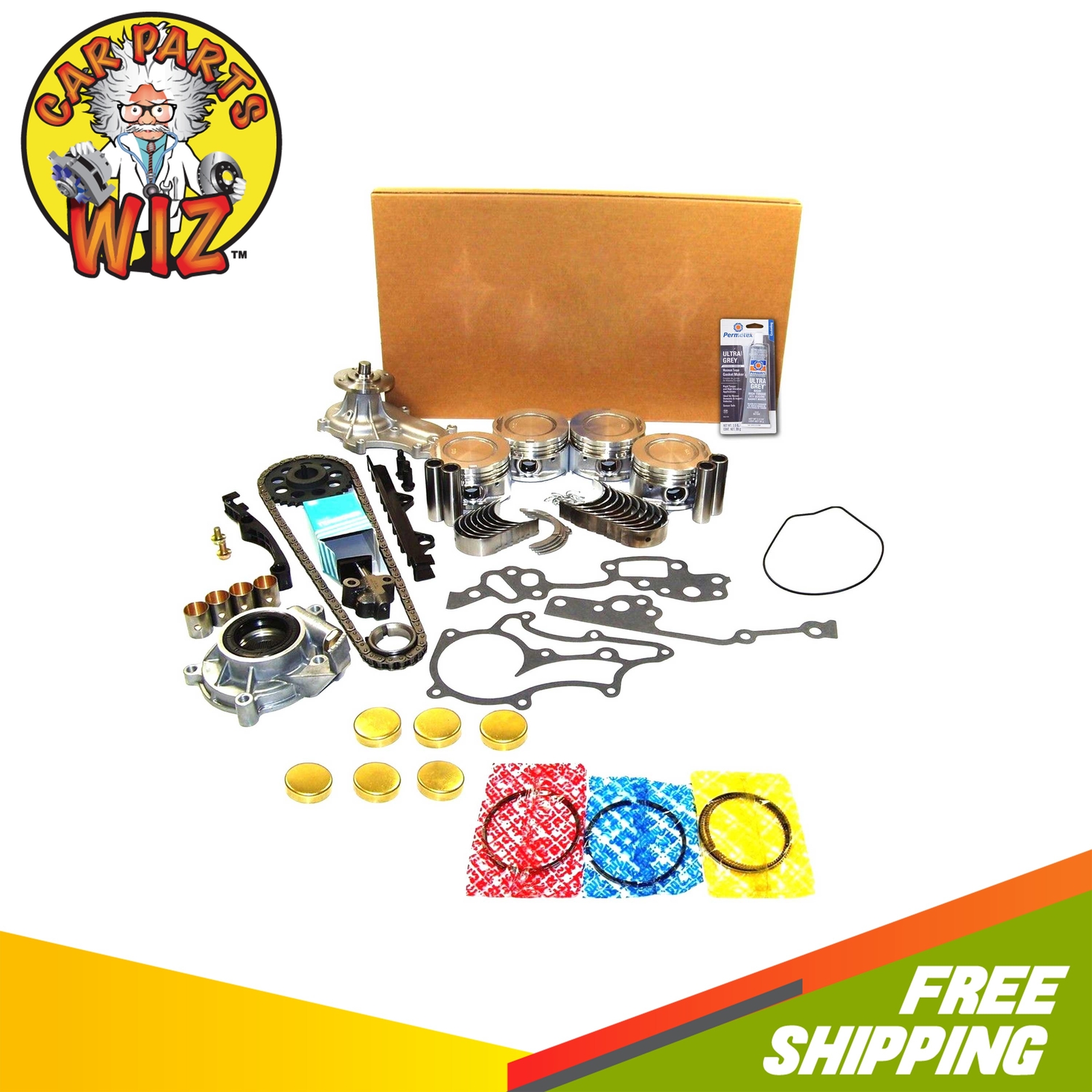 Master Overhaul Engine Rebuild Kit Fits 85-95 Toyota 2.4L SOHC 22R 22RE ...