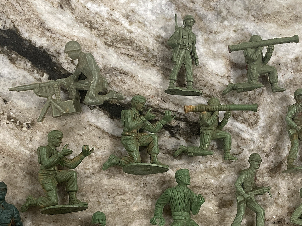 MPC TIM MEE MARX ++ US Plastic Toy Army Men Soldiers Vintage Lot of 50 ...