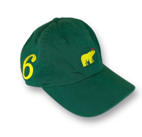 Jack Nicklaus Green Masters Golf Cap Hat Bear Red Flag # 6 Embroidered ...
