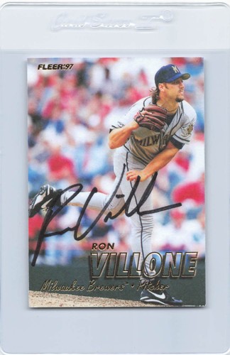 1997 Fleer #619 Ron Villone Brewers Signed Auto *K1578 | eBay
