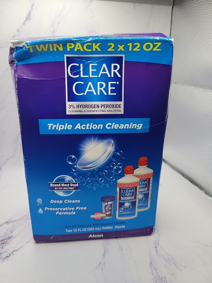 Alcon Clear Care Triple Action Cleaning Twin Pack 2 x 12 Oz for sale ...