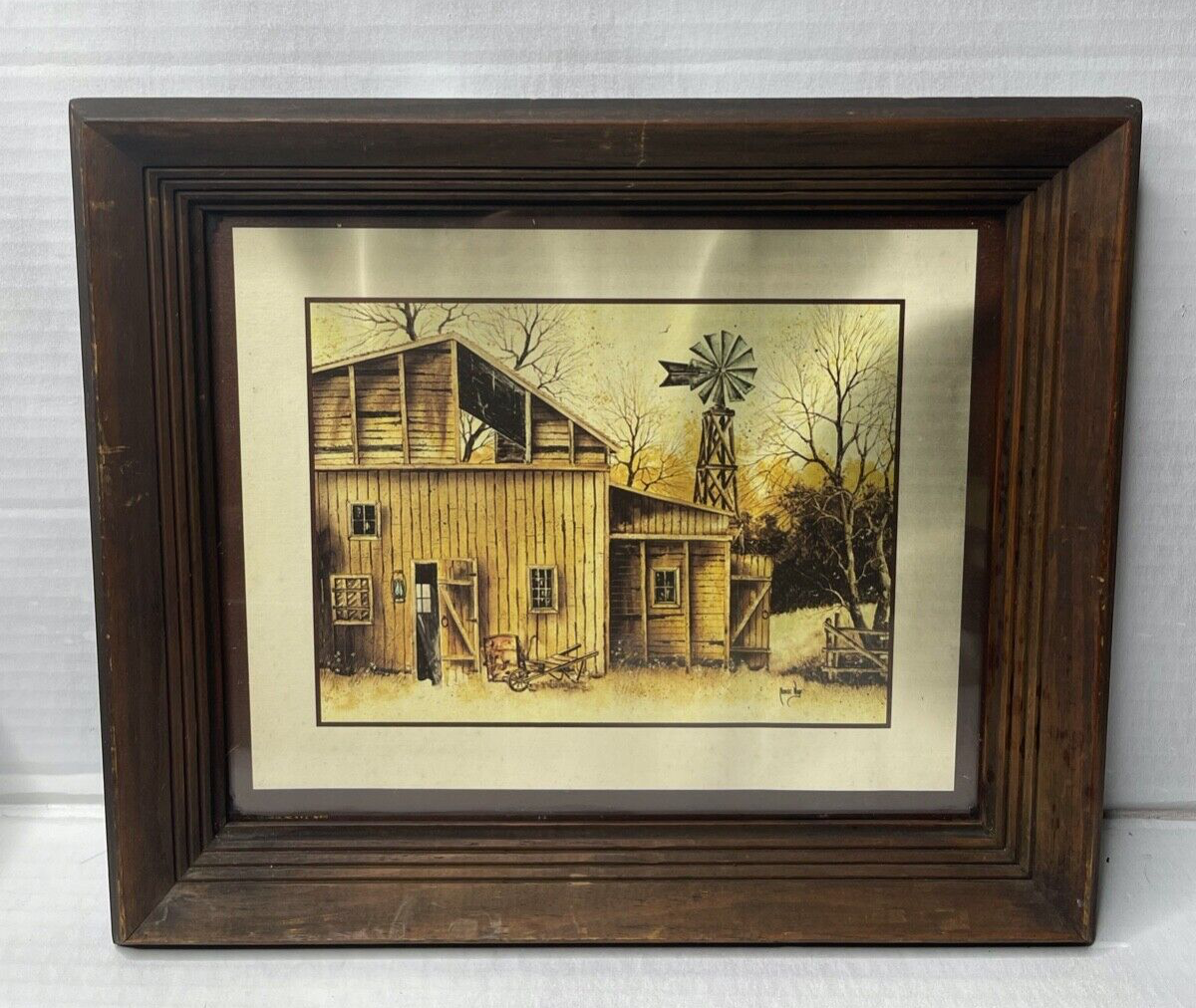 Robert Nidy Print Wood Framed Matted Signed Barn Country Farmhouse ...