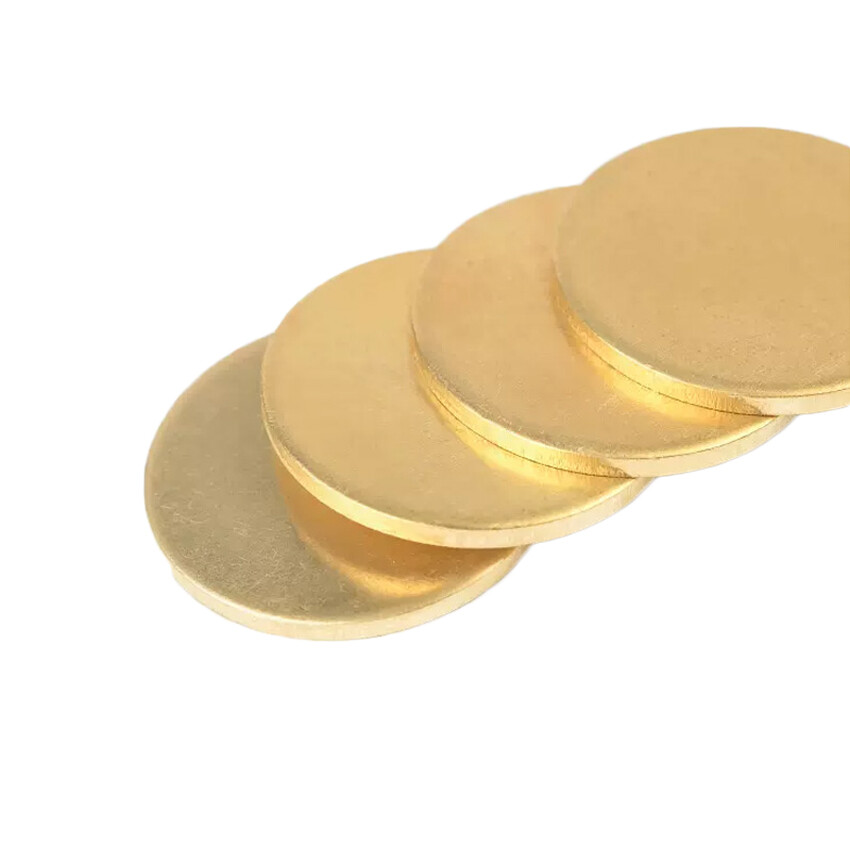 Solid Brass Discs Blanks Metal Round Sheets Dia 20mm-200mm Thick 0.5/0. ...