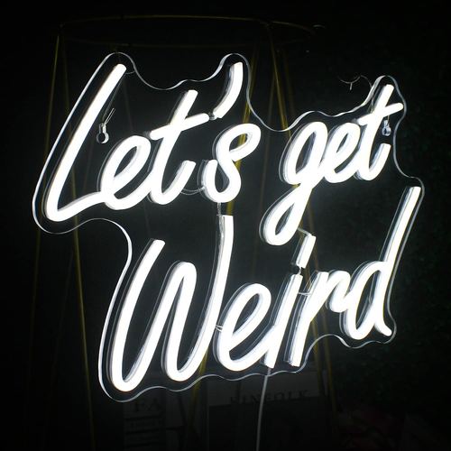Let’S Get Weird Neon Sign Led Sign,Neon Signs for Wall Decor,Neon Sign ...