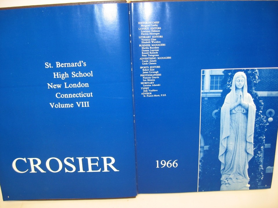 1966 Crosier, St Bernard High School, New London, Connecticut Yearbook ...