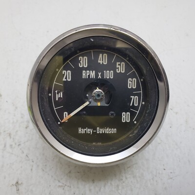 Harley Davidson Electric Tachometer Tach Vintage Gauge For Parts Or ...