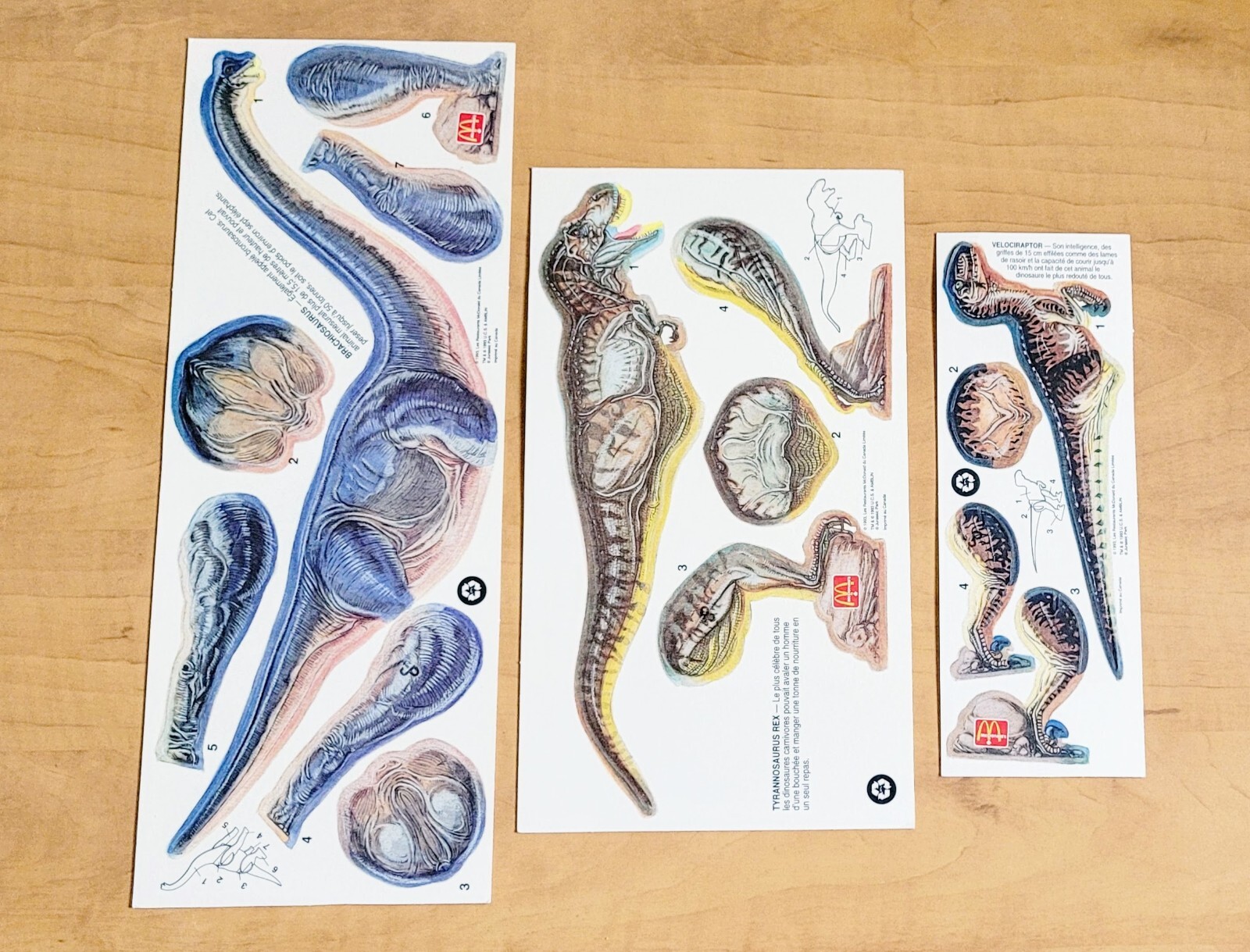 Canada McDonald's Jurassic Park 1993 Standees Set Of 3 Punch Out ...